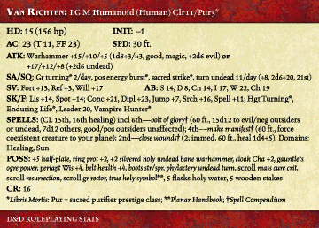 3e Van Richten stats - Page 2 - Café de Nuit